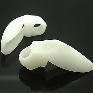 baolaili 1 Pair White Bunion Cushion and Protector Silicone Big Toe and Relieve Bunion Pain Bunion Pads Gel Bunion Corrector Guards Pad Cushion Toe Protector Straightener Toe Separators Realign