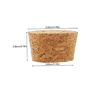 STOBAZA 20pcs Stoppers Stopper Craft Cork Message Natural Corks Bottle Making Reusable Glass Jars Home Tiny Bung DIY Plugs Covers Plug Crafts Mm Wooden Wine for Tapered Wood Sealing