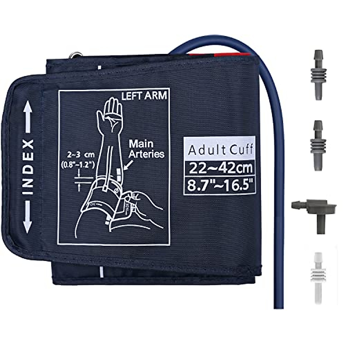 Blood Pressure Cuff, Compatible with Omron BP Extra Replacement Cuff, Applicable for 8.7”-16.5” Inches (22-42CM) Big Arm, Adult Large BP Cuff