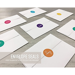 Cute & Colorful Hello Seal Stickers - 6 Round Solid Color Designs - Stickers for Envelopes, Business Orders, Packaging (126 Seals Pack)