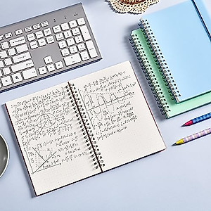 WORPICE Dotted Spiral Notebook - 3 Pack Bullet Dotted Journal A5, 5.7" x 8.3" Dotted Grid Journal, 70 Sheets/140 Pages Per Dotted Notebook, 120gsm Thick Dotted Paper, Green, Blue, Pink