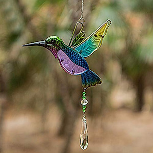 WEISIPU Crystal Suncatchers for Windows - Hummingbird Crystal Ball Prisms Hanging Crystals Ornament for Home Garden Office Wedding Christmas Decoration-Hummingbird