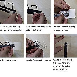 eywlwaar Mug Cups Cabinet Mug Hooks Kitchen Storage Hanging Hooks (4 Pack-Black)