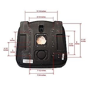 Lawn Mower, Garden Tractor UTV / ATV Seat Black High Back Vinyl Universal Mount B1LGT100BL