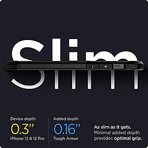 Spigen for iPhone 12 Pro Case, Tough Armor Case for iPhone 12 & 12 Pro - Black