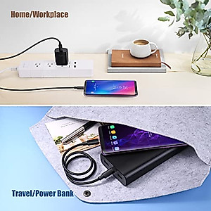 Excgood Super Fast Type C Charger Kit 25W USB C Charger with 2 Type C to C Cable (6ft+1.5ft) Compatible with Samsung Galaxy S23/S22 Ultra/S21 FE 5G/S20,Note 10+/20,A71/A53/A23,Z Flip4 Z Fold4, Tab S8+