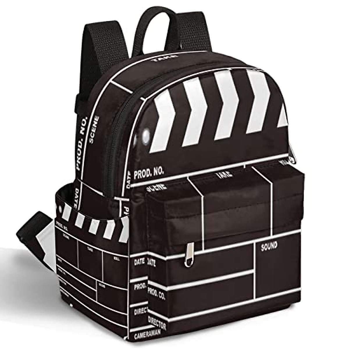 Black Movie Clapboard Mini Backpack for Women Girls, Small Backpack Purse Travel Shoulder Bag Casual Lightweight Daypack Fashion Backpack