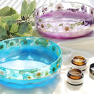 LET'S RESIN Large Epoxy Molds, 8'' for Succulent Pot, Round Silicone Molds for Casting Resin, Plaster, Concrete Cement, DIY Jewelry, Makeup Storage Container, Flower Plant Pots