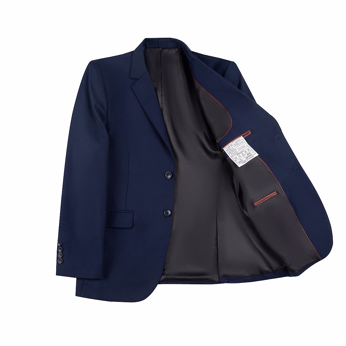 Furuyal Men's 2 Piece Suits Slim Fit 2 Button Dress Suits Prom Wedding Tuxedo Jacket for Men Suit Jacket and Pants Navy Blue 3XL