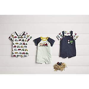 Mud Pie baby boys Mud Pie Tractor Raglan Shortall, Tractor, 12-18 Months US