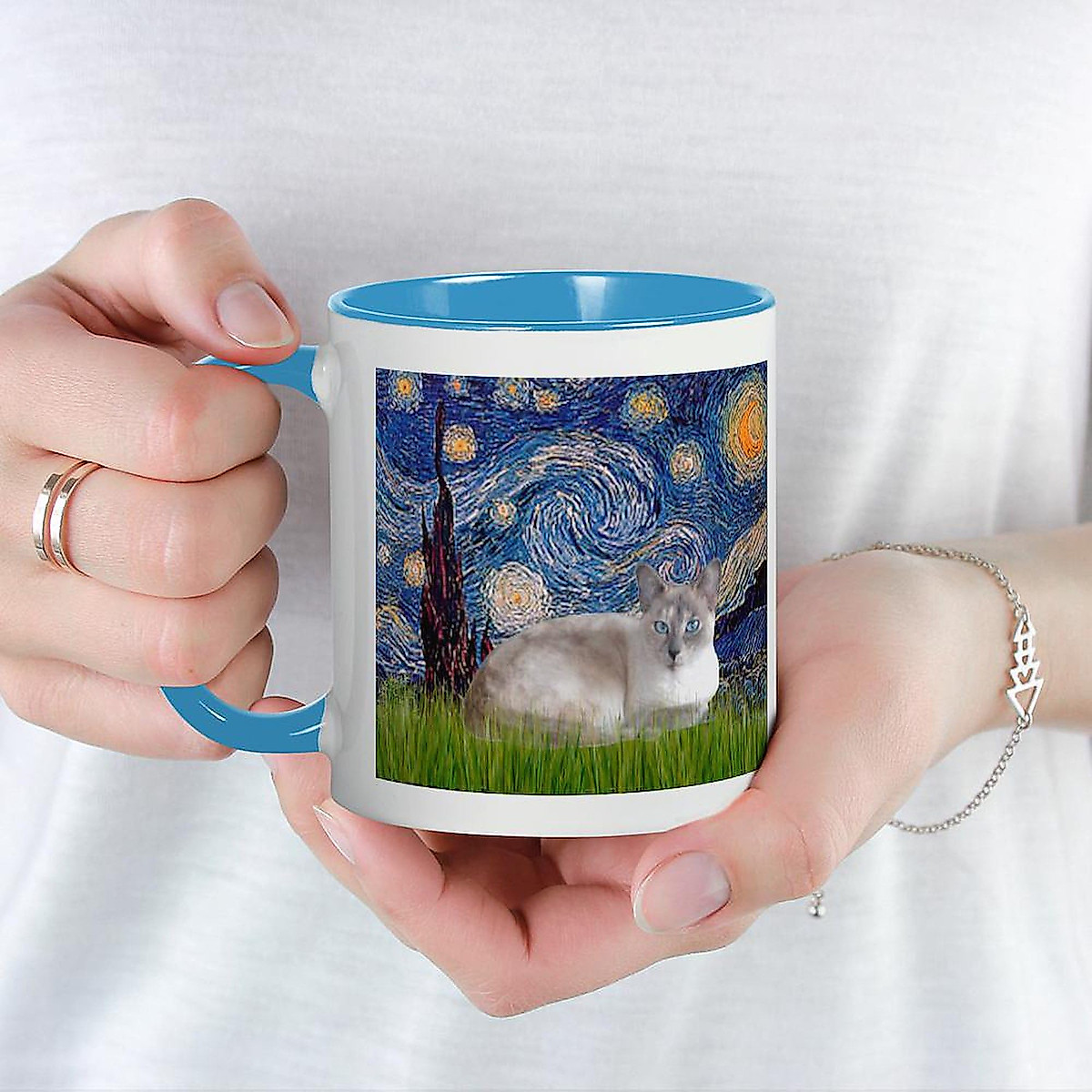 CafePress Starry / Lilac Pt Siamese Cat Mug Ceramic Coffee Mug, Tea Cup 11 oz