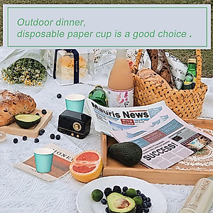 Huaiid 200 Pack 3 oz Paper Cups Disposable Mouthwash Cups Bathroom Cups Espresso Cups Small Paper Cups for Snack Perfect for Home Condos Rvs Campers (Blue)