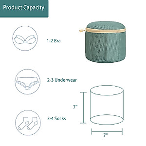 Hzutloer 2Pcs Protector Laundry Bags for Delicates Large Zipper Washing Machine Dryer Wash Bags for Underwear,Bra,Socks,Baby Clothes,Lingerie Net Laundry Bags 6 x 6 Inches