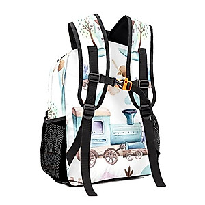 Liveweike Custom Kids Backpack,Tree Airplane Train Personalized Kid's School Bookbags Bag for Gift Boy Girls Children