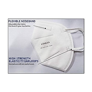 Kingfa KN95 Face Mask 50 Pcs Disposable Respirator 5-Ply Layer | GB2626-2019 Compliant