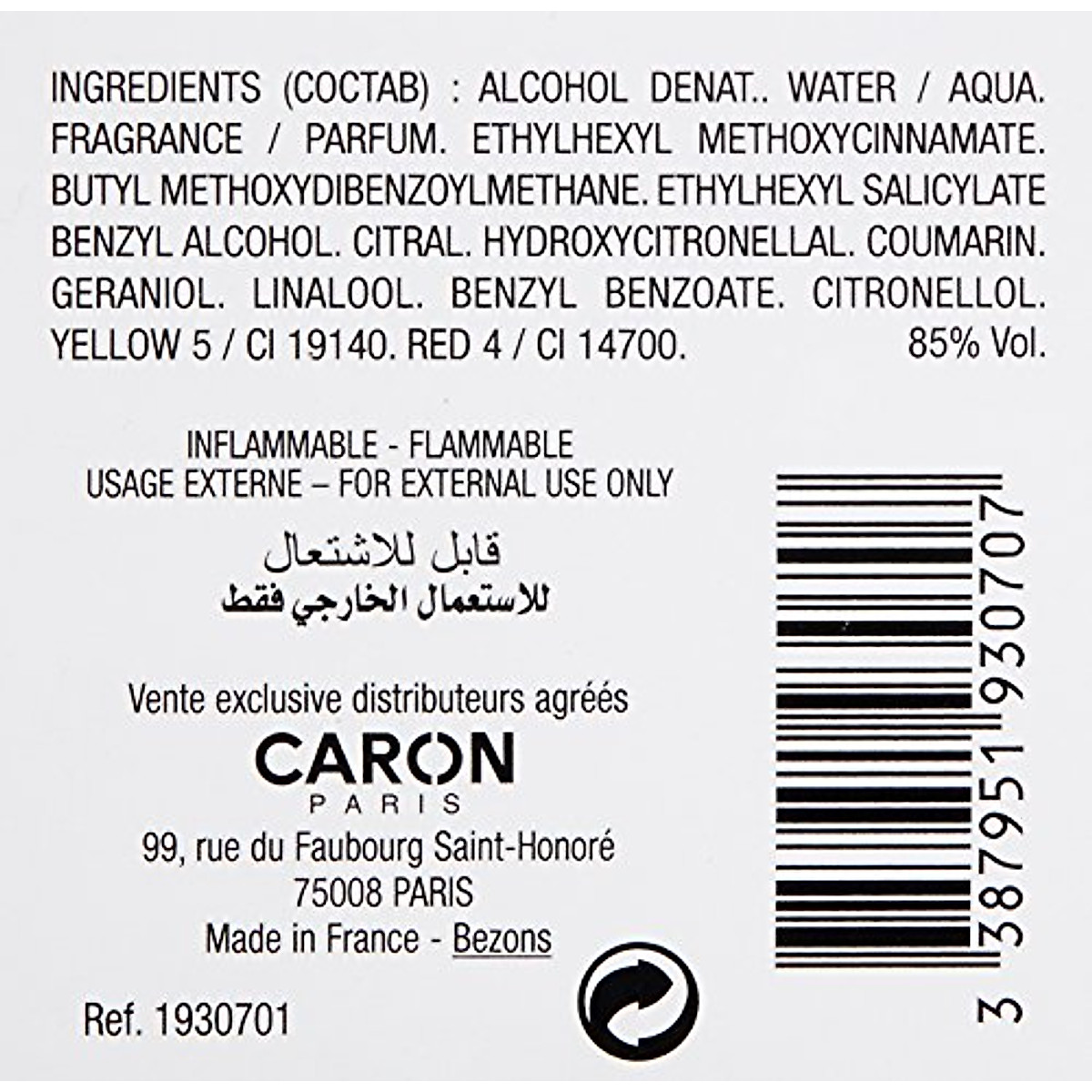 Caron Paris Royal Bain De Caron Eau De Toilette, 4.2 Fl Oz