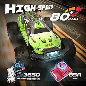 Hosim VENUM 1:8 RC Cars for Adults Fast 80+KMH, Remote Control Truck 4X4 All Terrains Waterproof 2.4GHZ Off Road Hobby Grade Large High Speed RC Monster Truck with 3S Battery