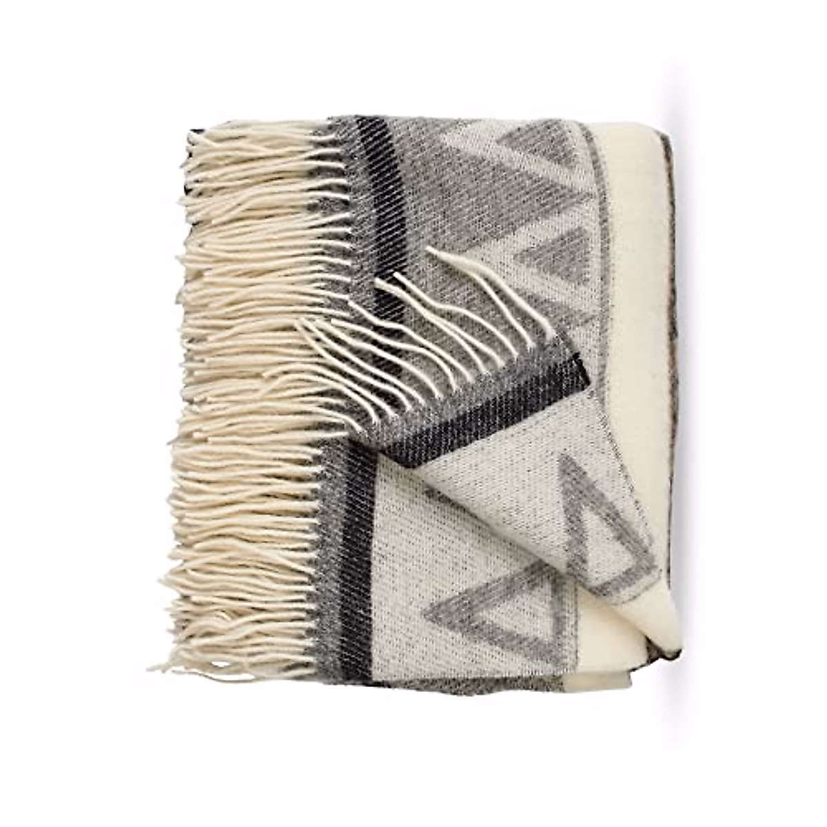 Cozy Blankets Wool Blanket | 100% Wool from New Zealand | Perfect as a Throw Blanket / Sofa Blanket | Virgin Wool Blanket with Fringes in Stripes Designs (140 x 200 cm)