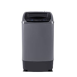 COMFEE' Portable Washing Machine, 0.9 cu.ft Compact Washer, Magnetic Gray & Honey-Can-Do Tripod Clothes Drying Rack, 30 lbs (DRY-02118)