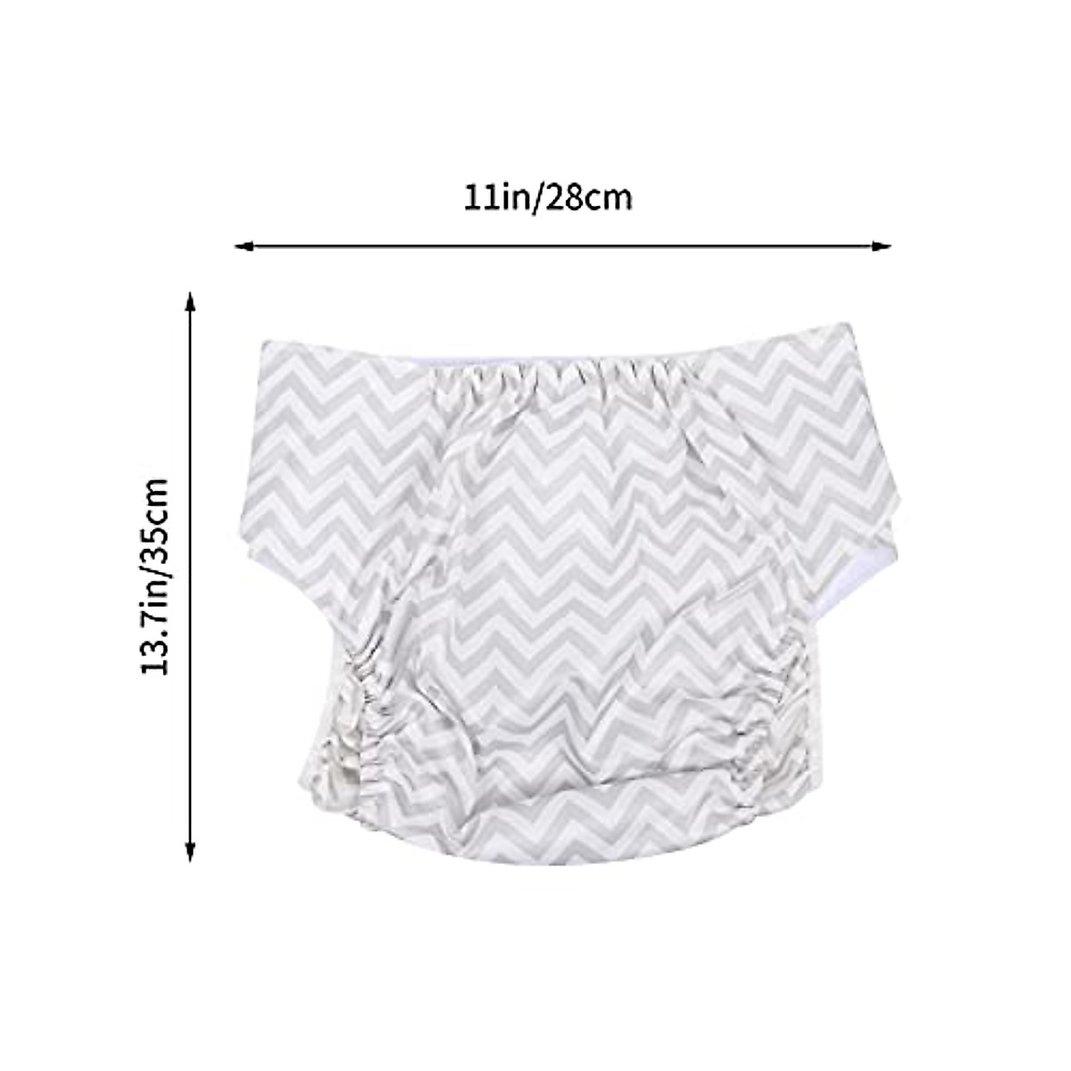 DOITOOL Adult Diapers Pañales Desechables Adult Diaper Washable Cloth Diaper Incontinence Diaper Washable Briefs Anti Leak Reusable Diaper for Women Men Grey Pañales para Adultos Mens Briefs