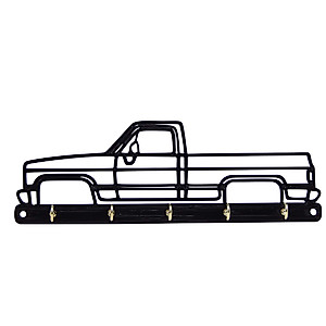 Generic Key Holder Hanger Rack Compatible with Chevy Chevrolet 1987 C10 Square Body Pickup Keys and Keychains Accessory, Black