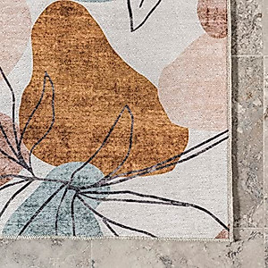 nuLOOM Deisy Abstract Floral Machine Washable Indoor/Outdoor Area Rug, 8' x 10', Multicolor