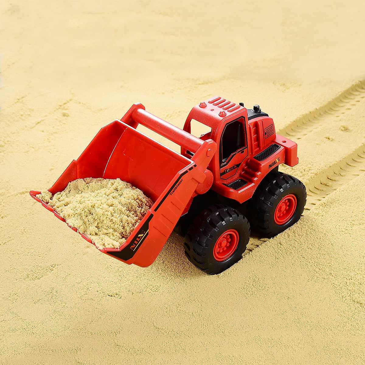 Construction Toys, Friction Powered Excavator Loader Truck Vehicles, Beach Sand Sandbox Toys for 3, 4, 5 Years Old Boys Kids Girls (2 Pack)