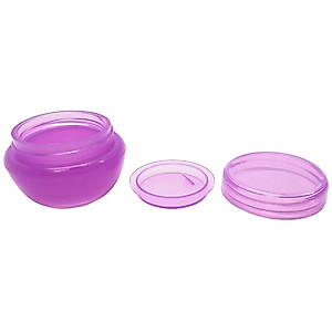 Beauticom 10G/10ML Frosted Container Jars with Inner Liner for Scrubs, Oils, Salves, Creams, Lotions, Makeup Cosmetics, Nail Accessories, Beauty Aids - BPA Free (6 Pieces, LIGHT Purple)