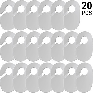 20 Pack Clothing Rack Size Dividers Blank Closet Separators for Clothes Baby Closet Size Divider Hooks Wardrobe Large Hangers Clothing Size Dividers for Racks Hanging Closet Organizer