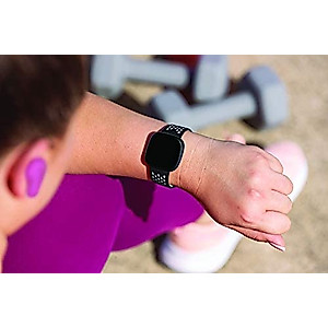 Fitbit Versa 3/Sense,Sport Band,Black/Lunar White,Large