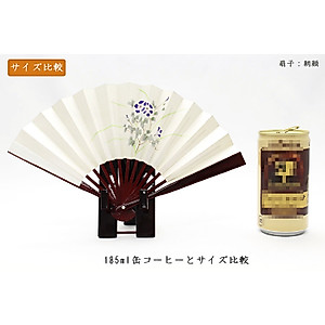 Mini Hand Painted Decorative Fan Moon Hagi 5.9 inches (15.1 cm)