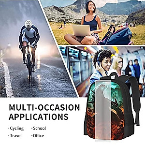 Youth Novelty Printed Backpack, Classic Movie Anime Cosplay Dayback, 17 Inches High Capacity With Pencil Case, Unisex