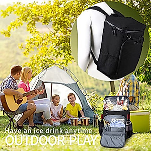 BAGLHER Cooler Backpack, 30 Can Insulated Backpack Cooler Leak Proof Lightweight Soft Cooler Bag with Compartment Waterproof Suitable for Beach, Hiking, Travel, Lunch