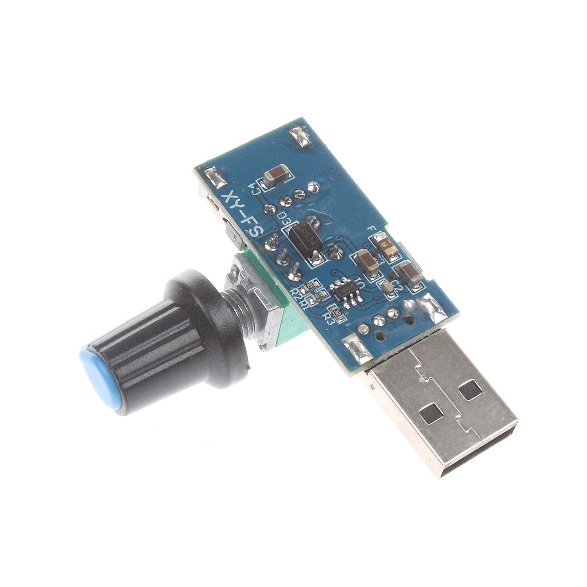 NOYITO 5V USB Fan Stepless Speed Controller Regulator with Switch Speed Module DC 4-12V to 2.5-8V 5W （Pack of 2）