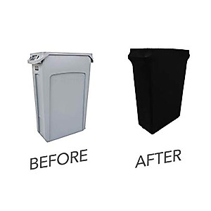 Spandex & Table Linens Slim Jim Stretch Spandex Trash Can Cover, 23 Gallons Black