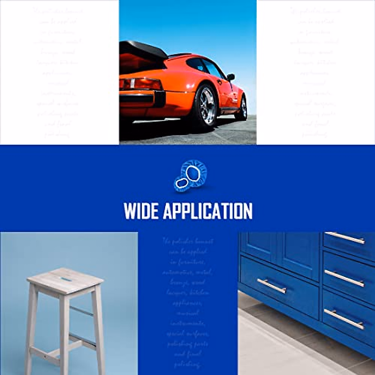 UTSAUTO 6Pcs Car Polisher Pads 9-10 Inches Microfiber Polishing Bonnet Pads Cover Car Buffer Bonnet Car Wax Polisher Kit