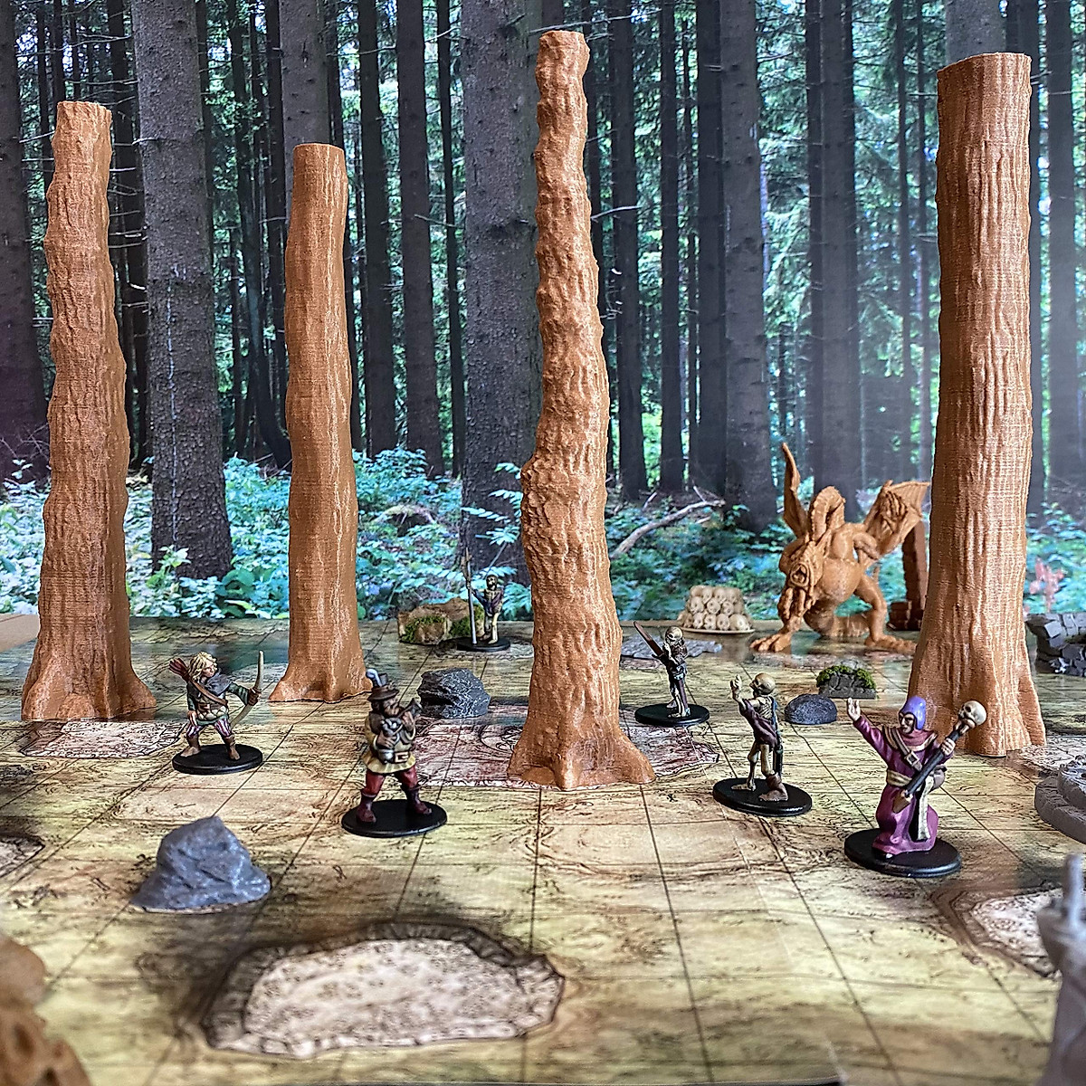 Extruded Gaming Towering Redwood Trees