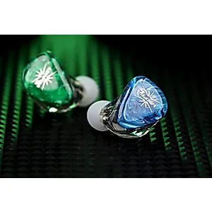 Linsoul Kiwi Ears Orchestra Lite Performance Custom 8BA in-Ear Monitor IEM with Detachable 4-core 7N Oxygen-Free Copper OFC Cable, Handcrafts Faceplate for Audiophile Studio Musician (Blue)