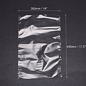 uxcell Shrink Wrap Bags, 17.5x14 inch 100pcs Shrinkable Wrapping Packaging Bags Transparent Industrial Packaging Sealer Bags