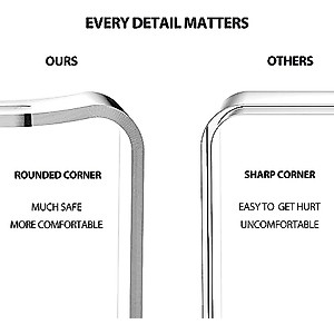 WAHFAY Acrylic Shower Bench, Clear Shower Stool for Inside Shower, Modern Shower Chair Bath Seat with Rounded Edge, 300lbs Weight Capacity