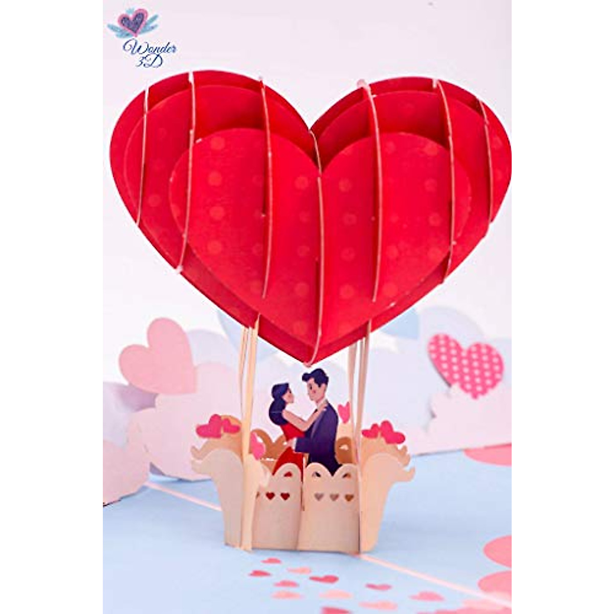 Wonder3D Pop Up Card for Valentines Day Pop Up Card, Valentines Day 3D Card, Happy Birthday, Happy Anniversary, Thank You, Get Well, Thinking of you, Anniversary card for her