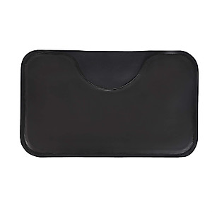 Amazon Basics 4 ft. x 4.5 ft. Salon & Barber Shop Chair Anti-Fatigue Mat - Black Hexagon - 7/8 in. Thick