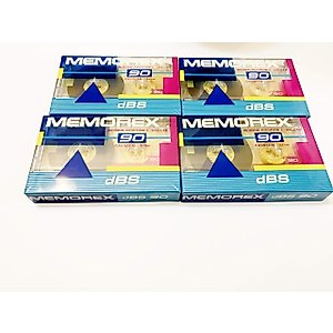 Memorex DBS 90 Single Blank Audio Cassette Tape 4 Quantity