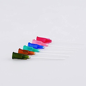 Glue Dispensing Needle 14G~25G PP Flexible Needle,Needle Tube Length 1.5" 100 PCS Mixed Size