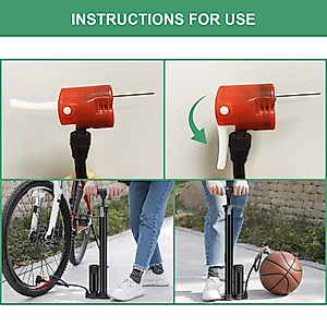 Create idea 12 Pcs Bike Ball Air Pump Accessory Sports Inflate Needle Nozzle Adapter Kit for Bicycle Football Inflatable Toys Air Mattress