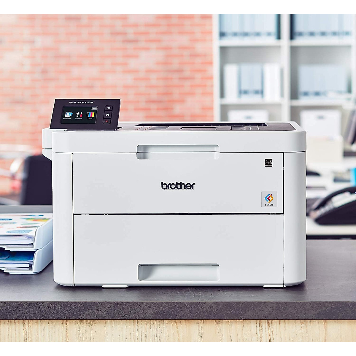 Brother Premium L-3270CDW Series Compact Digital Color Laser Printer I Mobile Printing I NFC I Auto 2-Sided Printing I 2.7" Color Touchscreen I 25 PPM I Up to 250-Sheet Tray Capacity