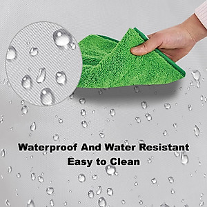 SUNPEAK Patio Furniture Covers Q01 Series Waterproof Outdoor Furniture Covers for Winter Outdoor Rectangle Table and Chair Set Covers, Dust Proof Furniture Protective Cover 119" L x 59.5" W x 27.5" H