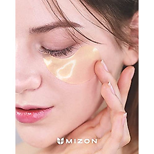 MIZON 24K Gold and Snail Mucin Hydrogel Patches (30 pairs) for Puffy Eyes, Dark Circles, Under Eye Bags, Anti-Wrinkle, Moisturizing