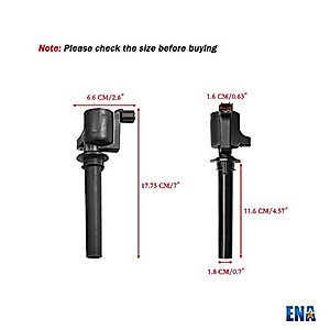 ENA Ignition Coil Pack Set of 6 Compatible with Ford Mazda Mercury Escape Five Hundred Freestyle Taurus 3.0L V6 Replacement for DG500 DG513 FD502