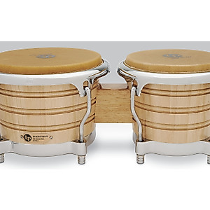 Latin Percussion LP Generation II® Bongos, Natural/Chrome